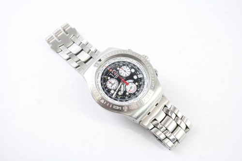 Mens Swatch Irony Pilot Style Chronograph Watch Quartz Working | eBay