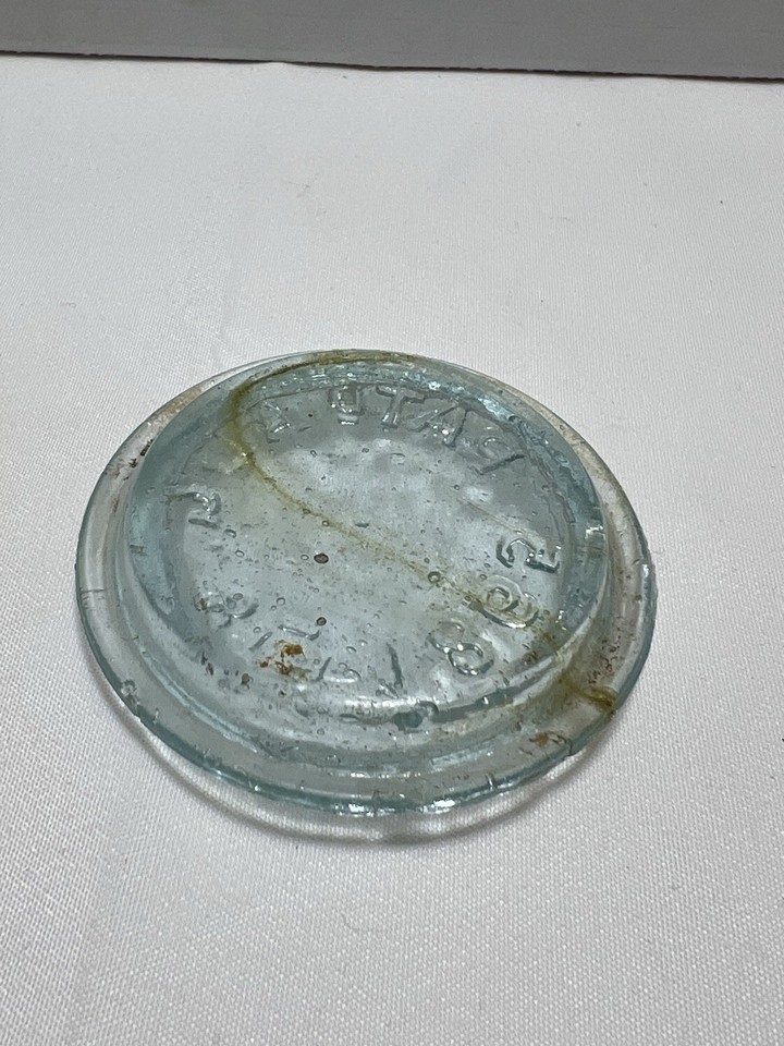 Rare Excelsior Pint Fruit Jar Lid. Amber Swirl | eBay