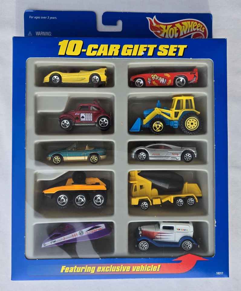 Hot Wheels Gift Set 18317 (10 Car Diecast Lot) Vintage 1997 | eBay