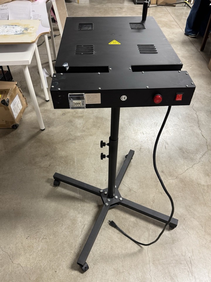 TWO Manual Screen Printing Press, Flash Dryer, Utility Cart & Squeegee ...