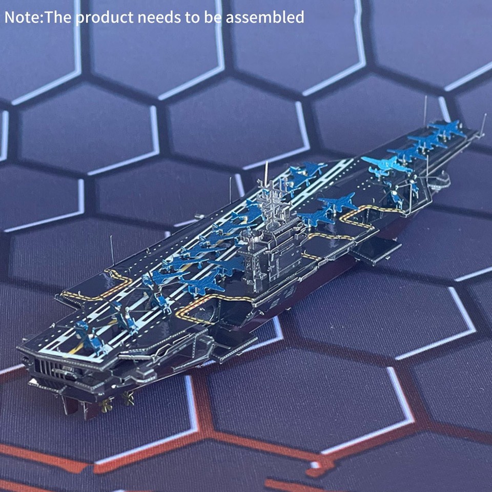 DIY Metal 1/1500 Scale USS Roosevelt Aircraft Carrier CVN-71 Model Kit ...