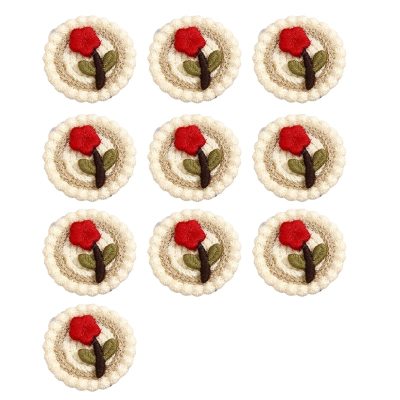 Multiple Styles Hand Stitched Collar Unique Cherry Pattern Durability ...