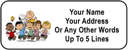 30 Peanuts Gang Personalized Address Labels | eBay