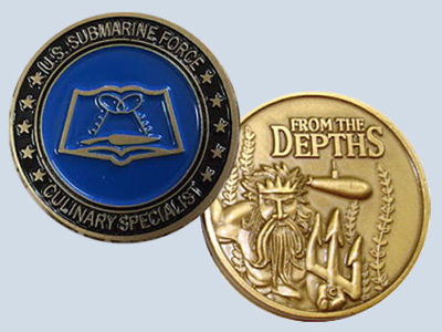 submarine rate culinary specialist cs logo navy challenge coin | eBay