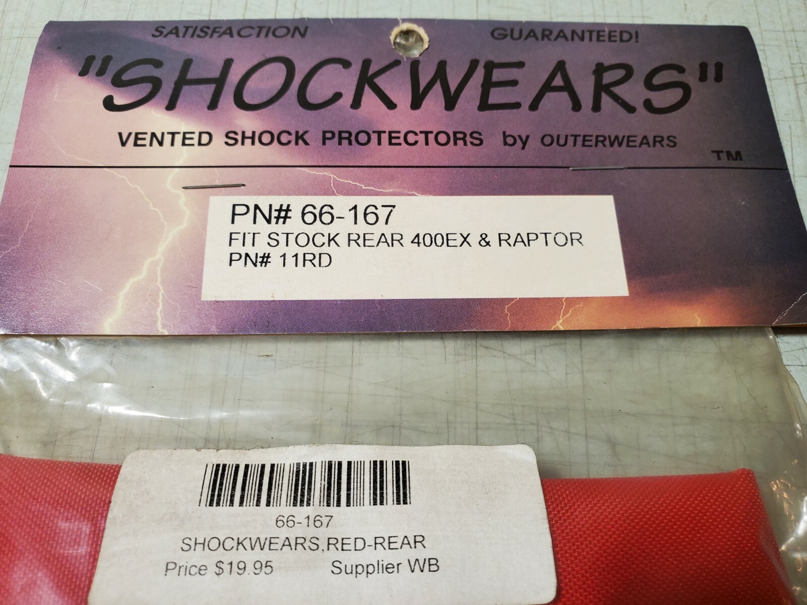 Shockwears Rear Shock Cover Red 66-167 fits Stock 400EX & Raptor NEW | eBay