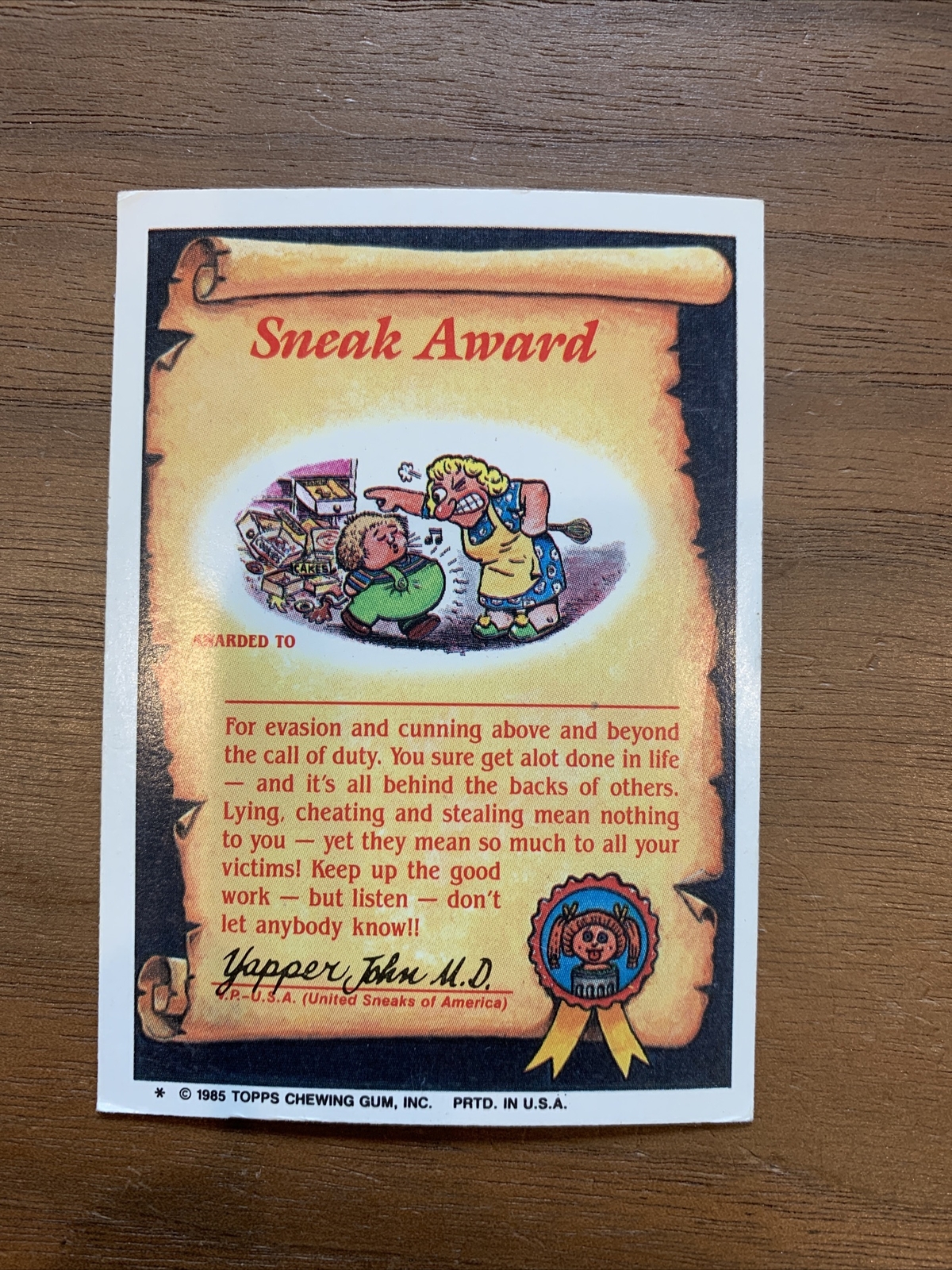 1985 Topps Garbage Pail Kids Series 2 #42a Patty Putty Glossy Back | eBay