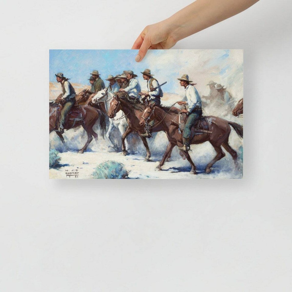 The Posse | William Henry Koerner | 1931 Wild West Art Poster Print | eBay