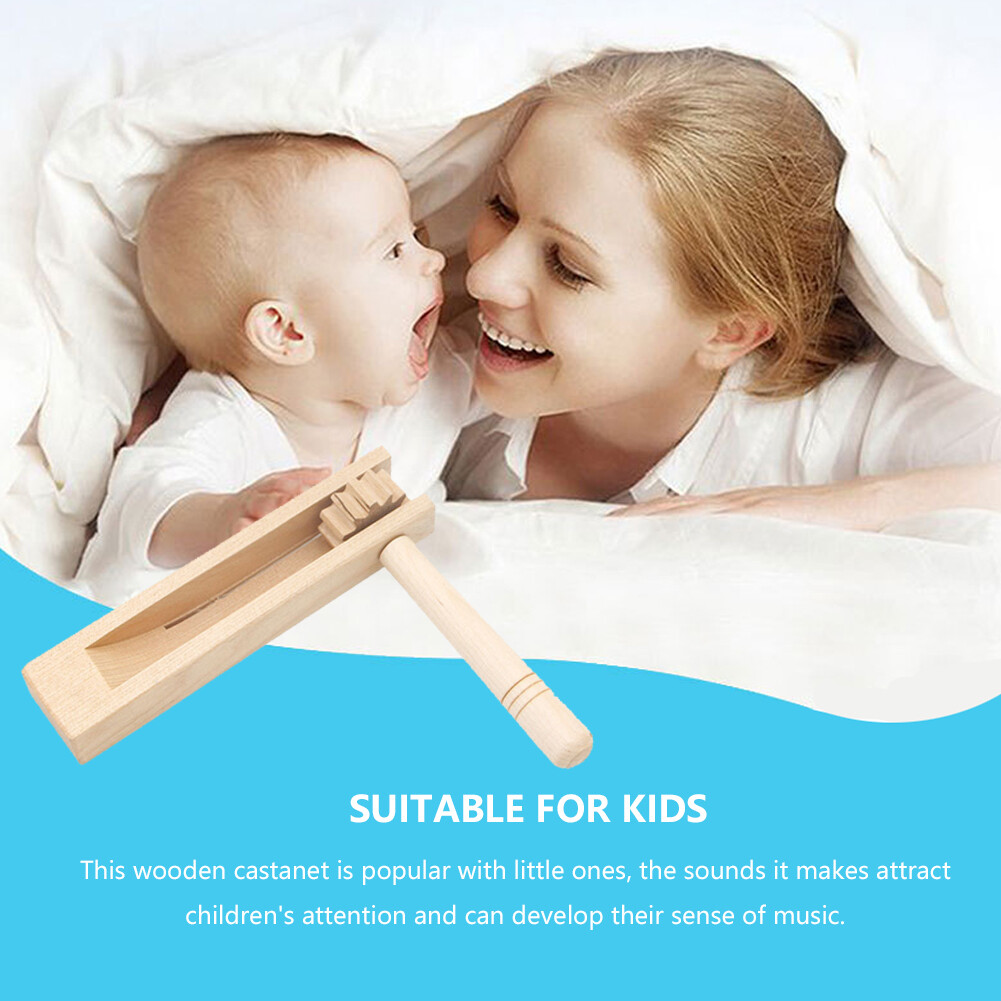 Percussion Instrument Baby Toys Ratchet Wooden Practical Soundboard ...