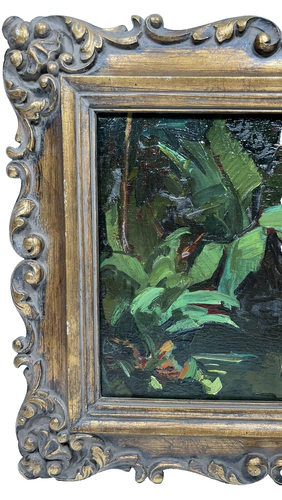 JUAN RIMSA BOLIVIA ABSTRACT EXPRESSIONIST JUNGLE LANDSCAPE ANTIQUE OIL ...