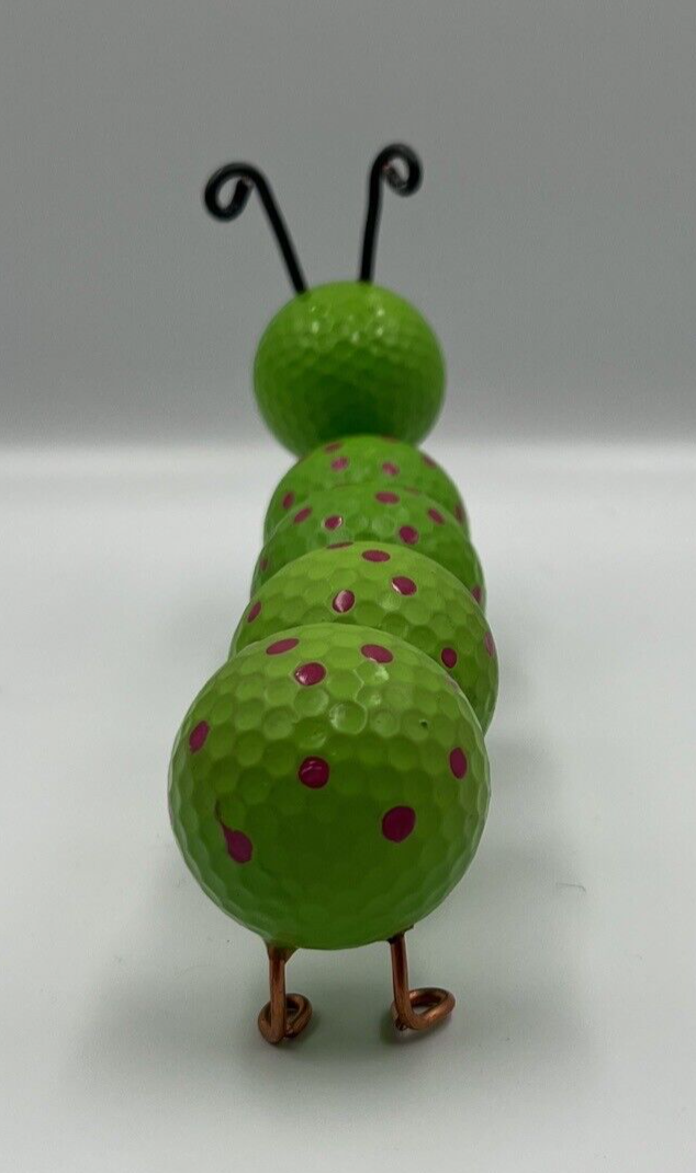 Handmade Caterpillar Made of Golf Balls Whimsical Craft | eBay