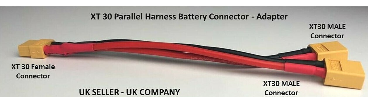 XT30 Parallel Y Harness Connector Splitter Cable Series 2 LIPO Battery ...
