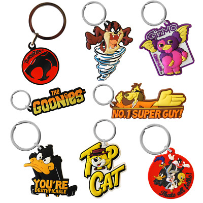 PVC/Enamel Keyrings. Retro Novelty TV Film Cartoon Keychain Choice ...