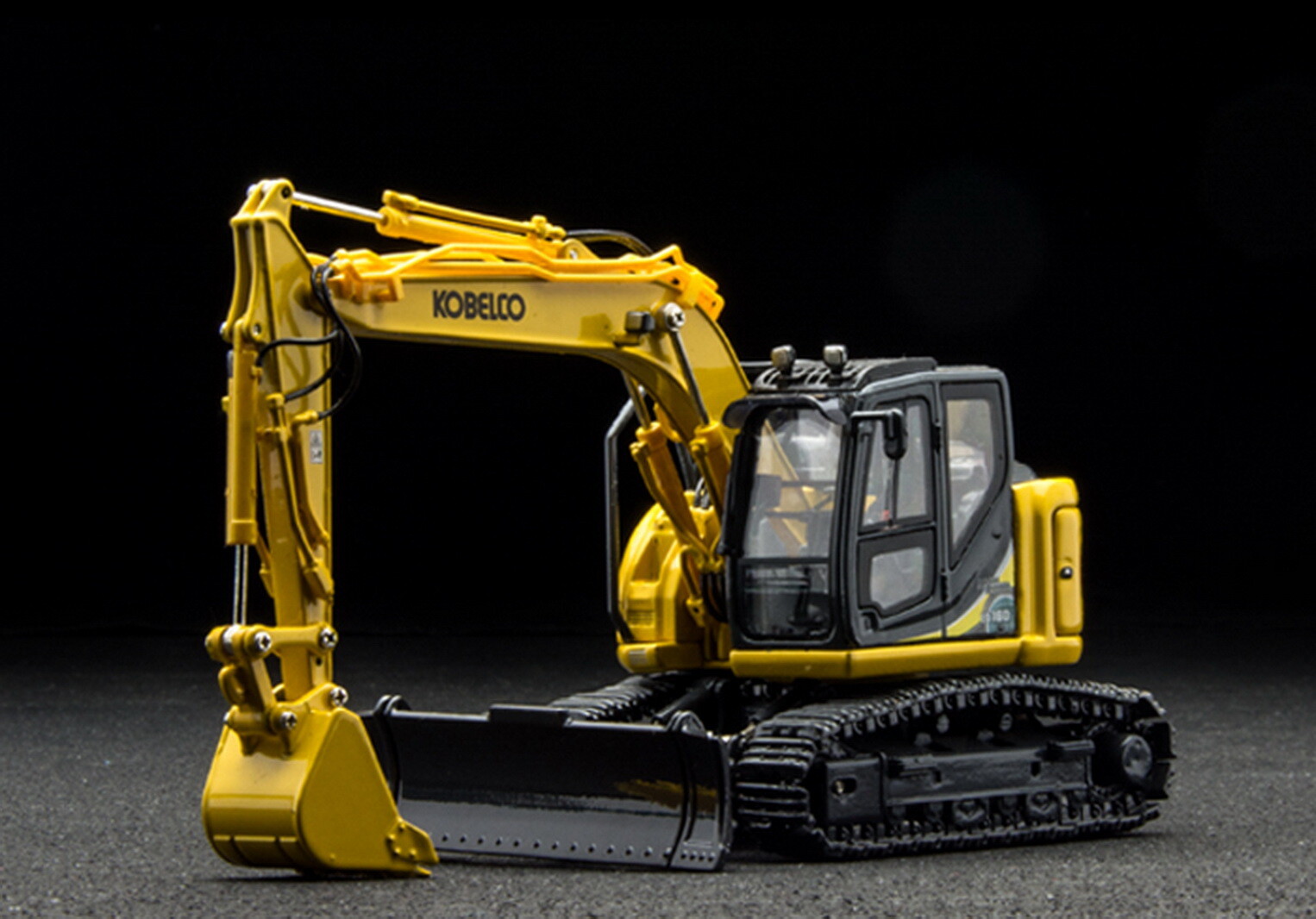 ROS 1/50 KOBELCO ED160BR-5 Ultra Small Round Excavator Yellow Diecast ...