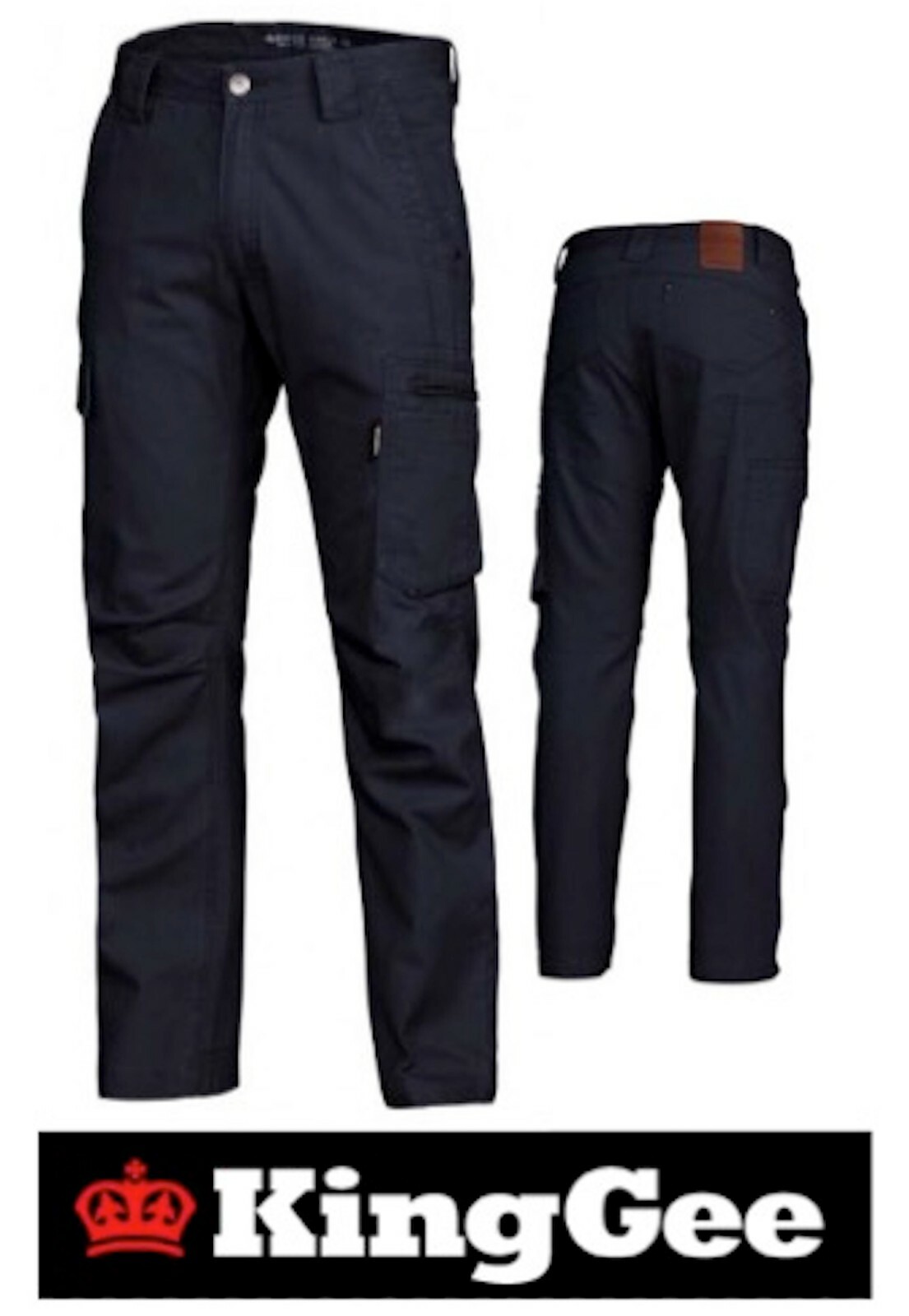 KING GEE MENS 'TRADIE' NARROW FIT 100% COTTON CANVAS CARGO WORK PANTS ...