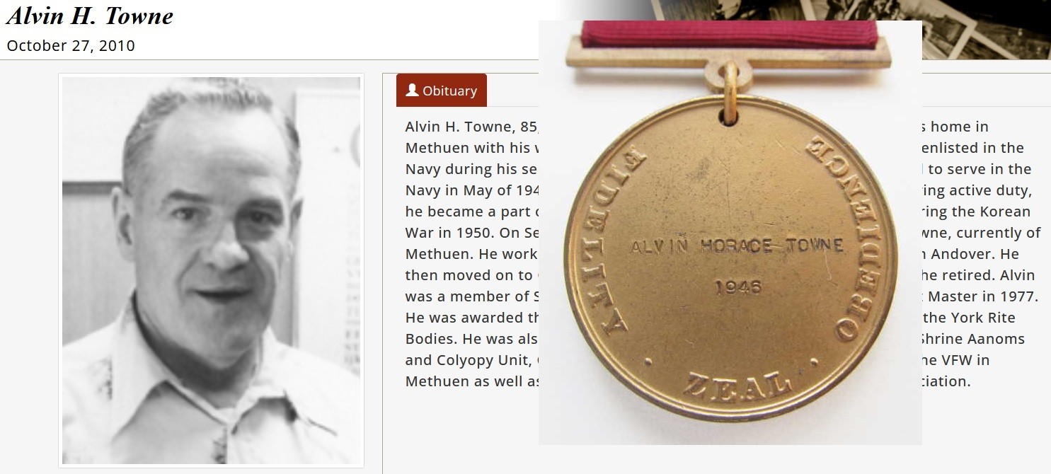 WWII & Korea vet Navy Good Conduct Medal officially named & dated 1945 ...