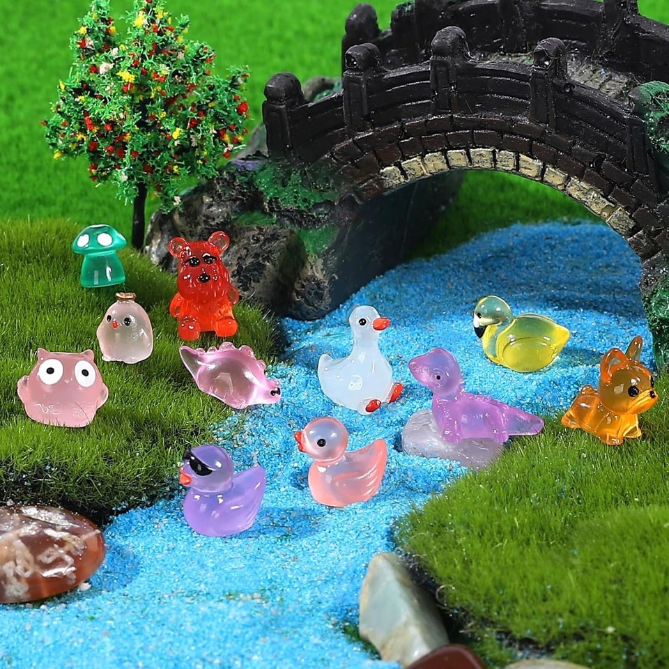 168 Pcs Mini Resin Animals Tiny Resin Animals Mini Ducks Miniature ...