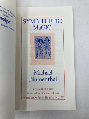 Sympathetic Magic by Michael Blumenthal First 1st Edition VG PB | eBay