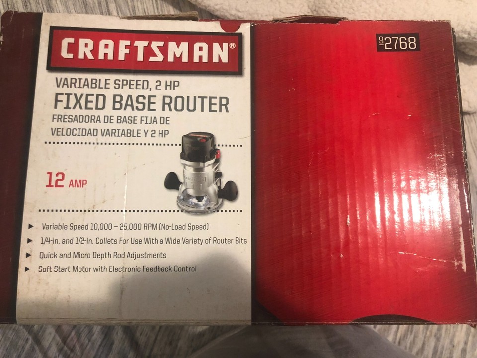 Craftsman Variable Speed, 2 HP Fixed Base Router. | eBay