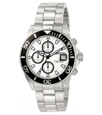 Invicta Men's Pro Diver Chronograph White Dial Stainless Steel Watch ...