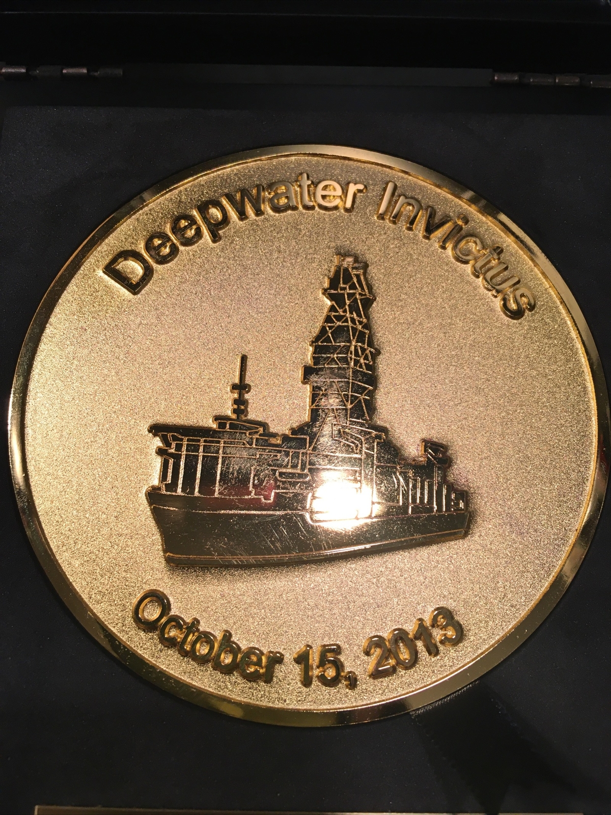 3.5” Deepwater Invictus 2013 Naming Ceremony & Celebratory Events Coin ...