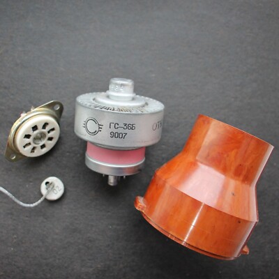 GS-36B Tetrode Tube Svetlana eq. 4CX400A with socket and branch pipe ...