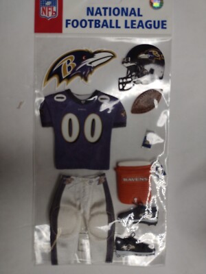 BALTIMORE RAVENS Football NFL Uniform 3D Sticker Set Scrapbooking 🆕 ...