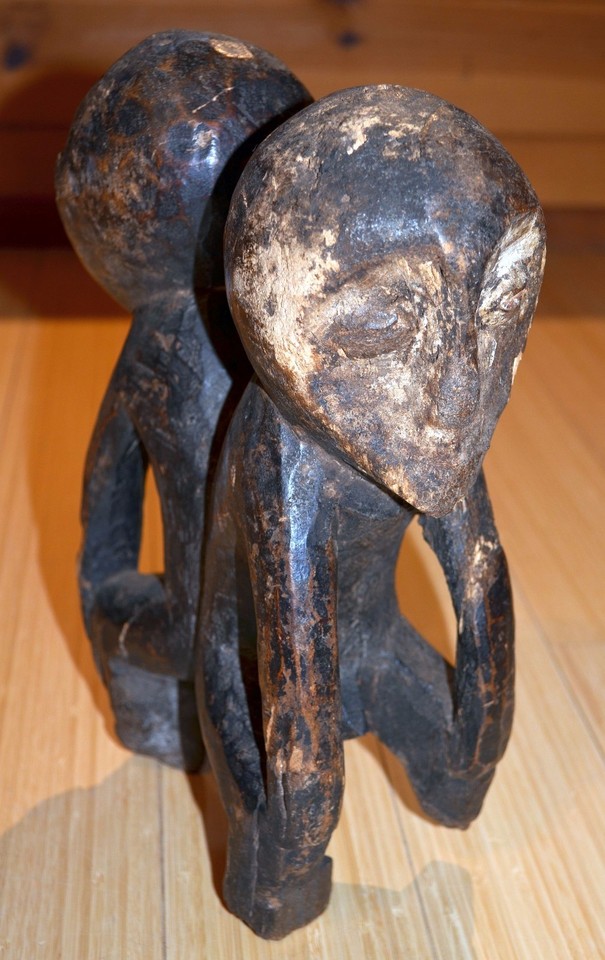 Antique African Lega Tribe Male Female Couple Figure Bwami Society ...