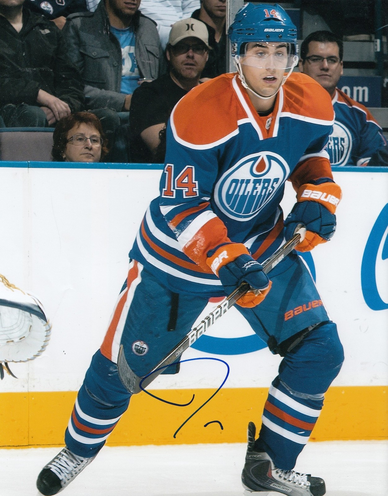 JORDAN EBERLE signed *EDMONTON OILERS* 8X10 photo HOCKEY (ISLANDERS) W ...
