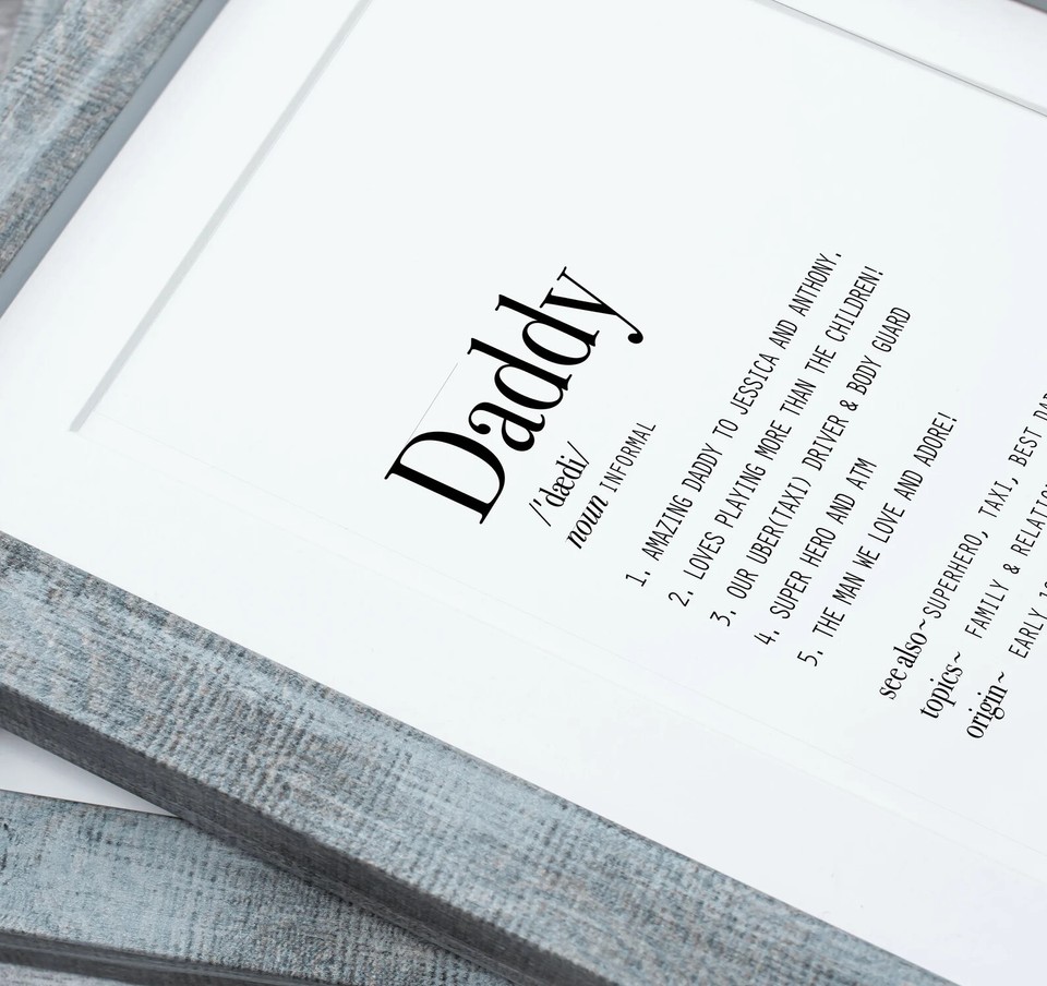 Personalised GRANDAD GIFT, Dictionary Definition Grandad Print, Fathers ...