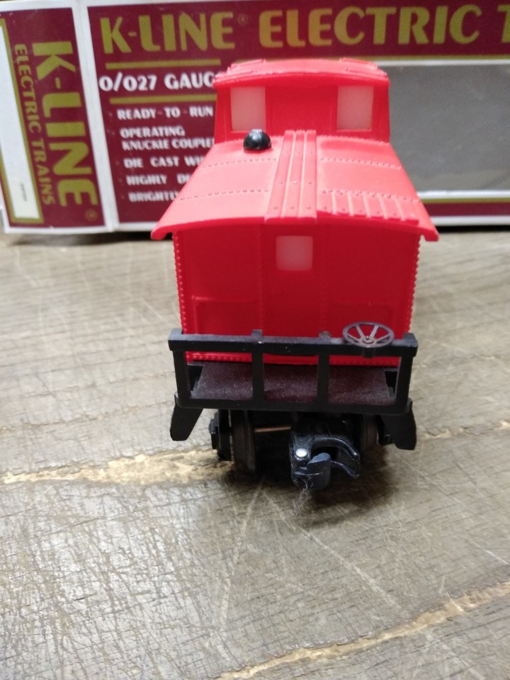 Vtg O and O27 Gauge Trains K Line Santa Fe ATSF 6126 Red Caboose w/Box ...