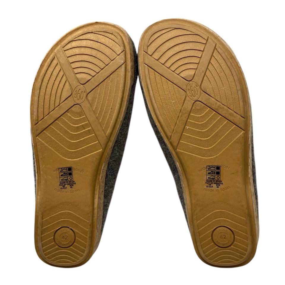Taos Wool Do Clogs Womens 11 Gray Cork Slip On Comfort Slides Made in ...