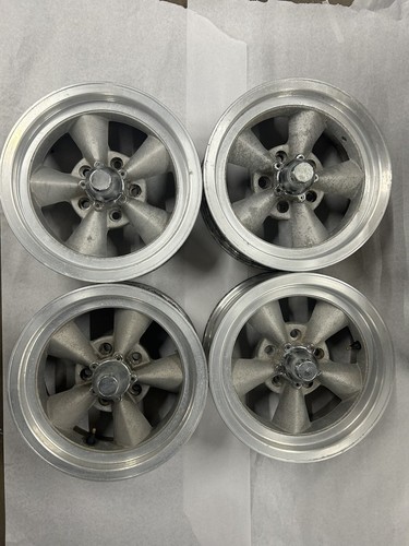 Vintage Torque Thrust Wheels 15x6 Appliance Chevy GM 5 Spoke Mag Wheels ...