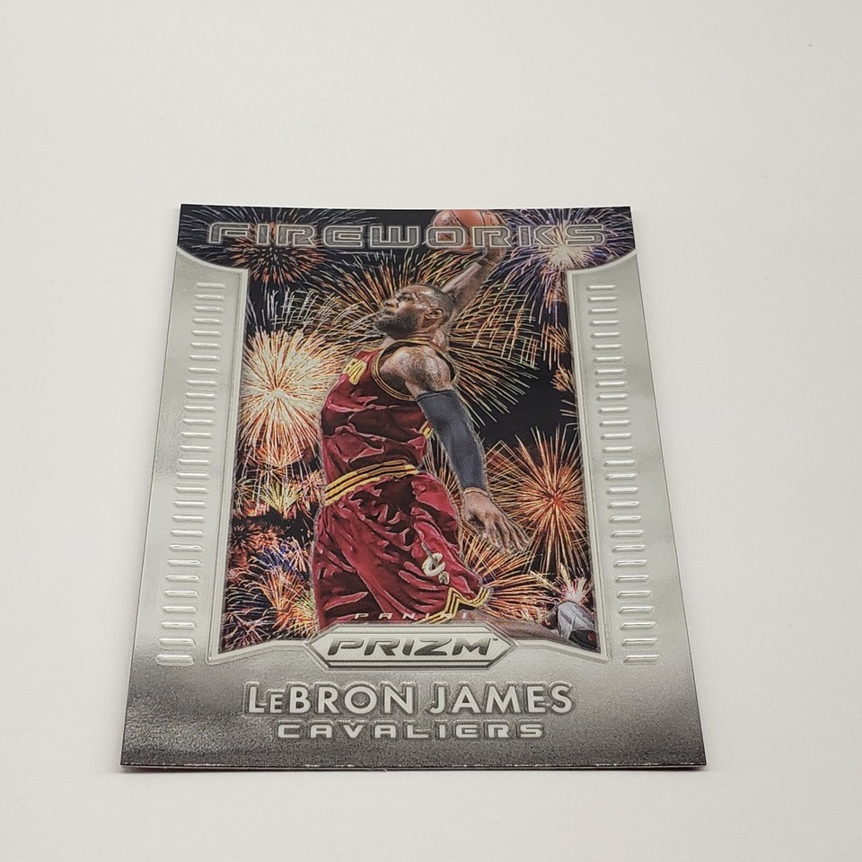 2015-16 Prizm LeBron James Fireworks #9 Cavaliers | eBay