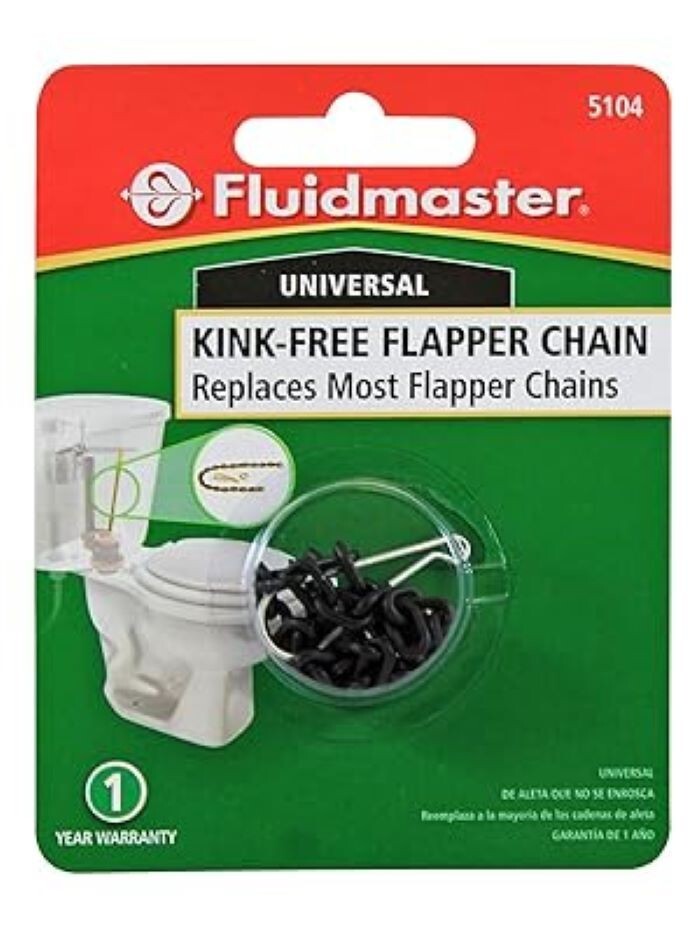 Fluidmaster 5104 Universal Kink Free Toilet Flapper Chain Replacement ...