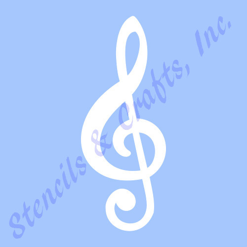 Treble Clef Stencil Amazon.com: Music Notes Collage 6x6 Inches
