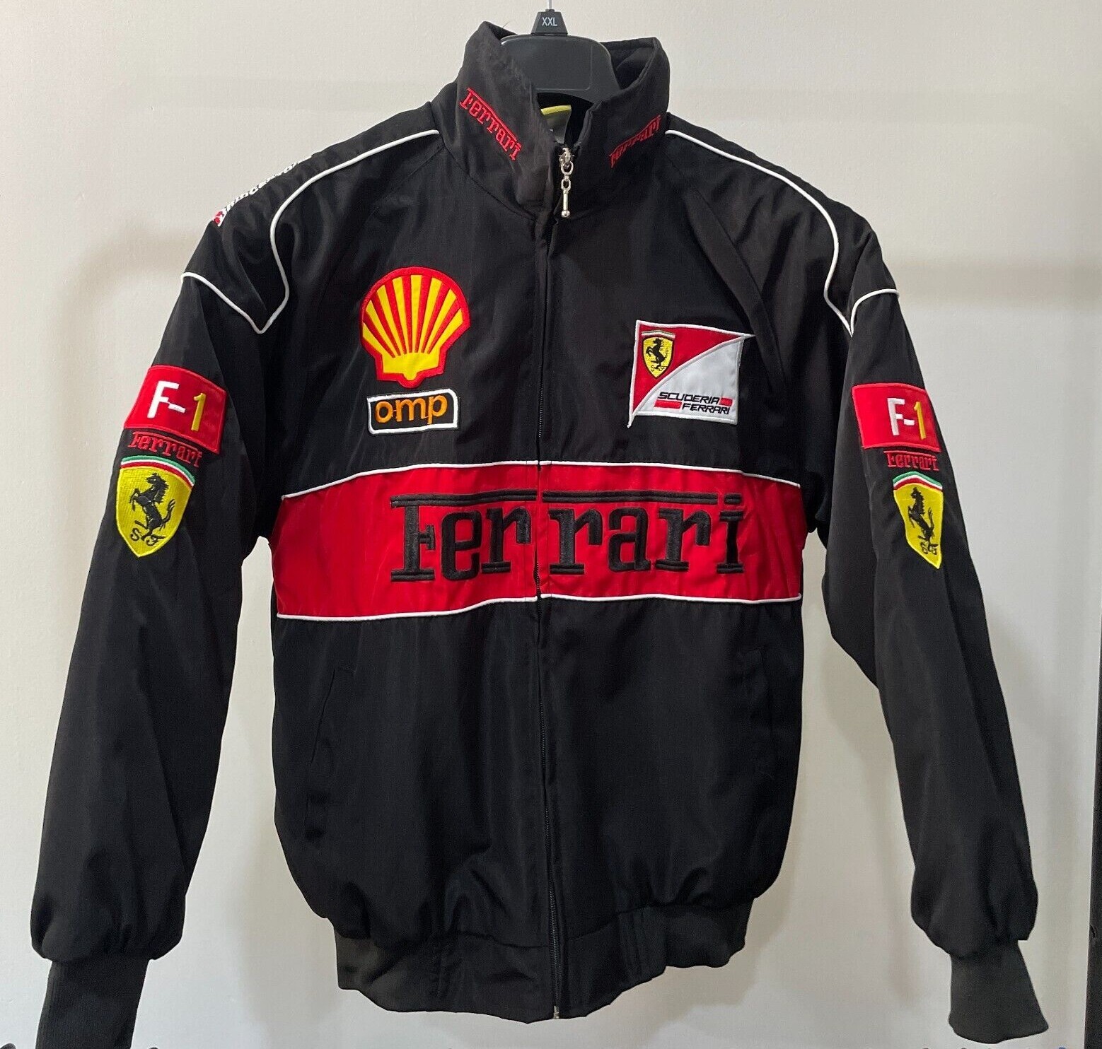 Adult F1 Vintage Ferrari Jacket Embroidered Cotton Padded Ferrari ...