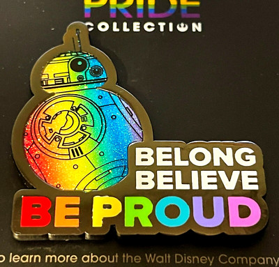 Disney Collector Pin LGBTQ Rainbow Pride Star Wars BB8 Be Proud LR 2022 ...