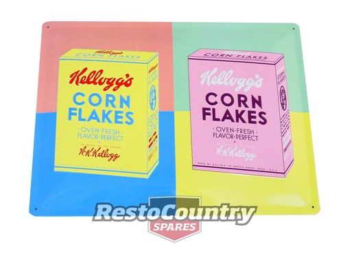 Kelloggs Packaging Pop Art Embossed Retro Tin Sign 30x40 shed cereal ...