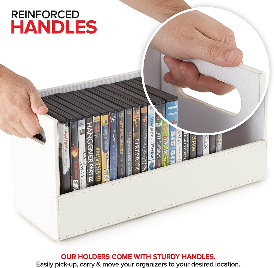 DVD Storage Box, Movie Shelf Organizer for Blu-Ray, Video Game Cases ...