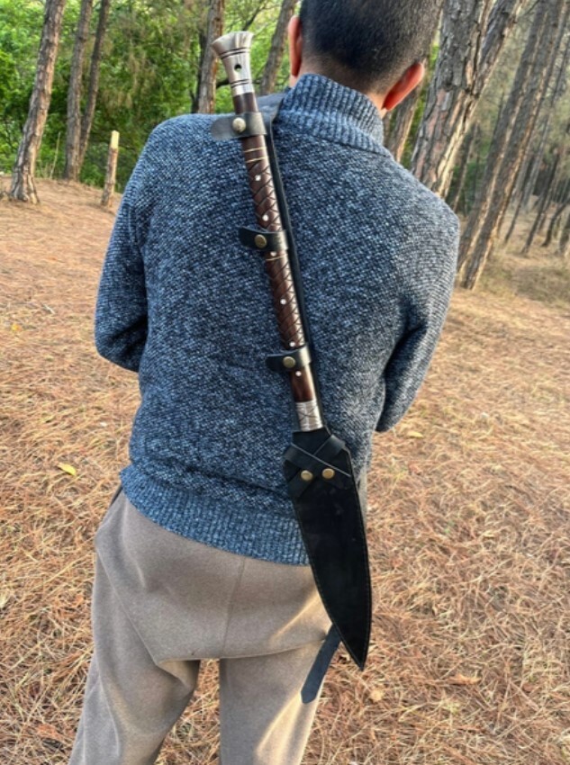 Viking Spear Hand Forged Throwing Machete, 15" Blade, Best for Hunting ...