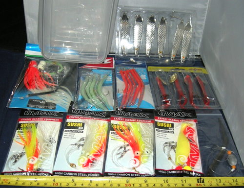COARSE FISHING LURES, PACKAGED & USED , JOB LOT , NUMBER 6. BOXED ...