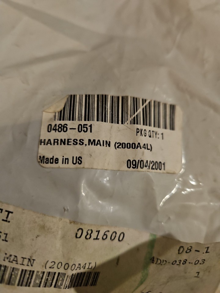 Artic Cat 0486-051 Harness, Main (2000A4L) NOS OEM AC60 | eBay