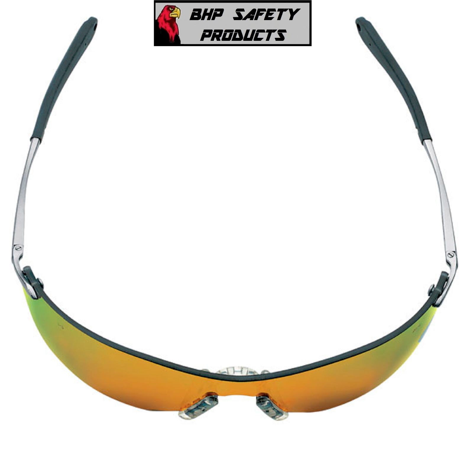 MCR CREWS RUBICON SAFETY GLASSES T411R FIRE MIRROR LENS SUNGLASSES Z87 ...