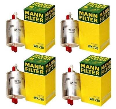 Mann Set of 4 WK720 Fuel Filters For Mercedes W203 C215 S210 A208 W463 ...