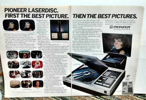 1981 Pioneer LaserDisc Ad Vintage Home Theater Print Promo Player Liza ...