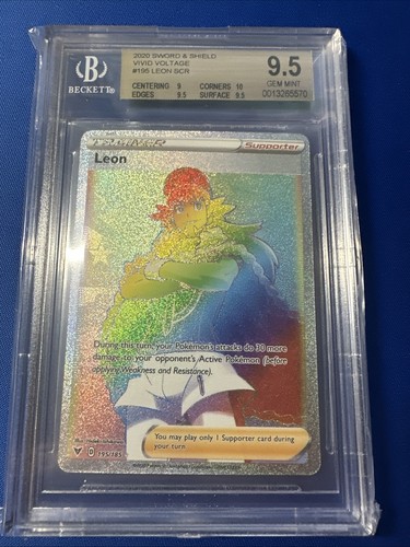 2020 Pokemon SWSH Vivid Voltage #195/185 Leon BGS 9.5 GEM MINT | eBay