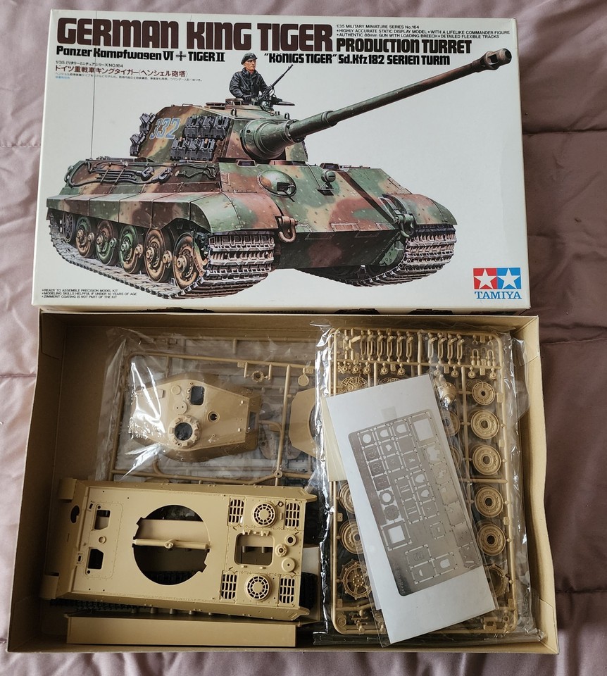 Tamiya 35164 WWII German King Tiger Tank Production Turret 1/35 Scale ...
