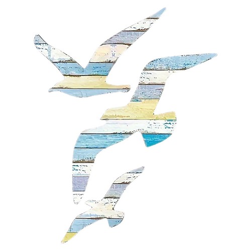 3 Pcs Wooden Seagull Plaque Beach Theme Wall Decor Room House | eBay ...
