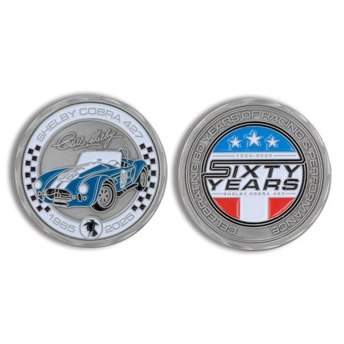 Shelby 60 Years 427 Cobra Antique Tin Metal Hand Painted Challenge Coin ...