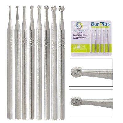Wave Dental Carbide Straight Handpiece Bur Round HP 1 2 3 4 5 6 7 8 10 ...